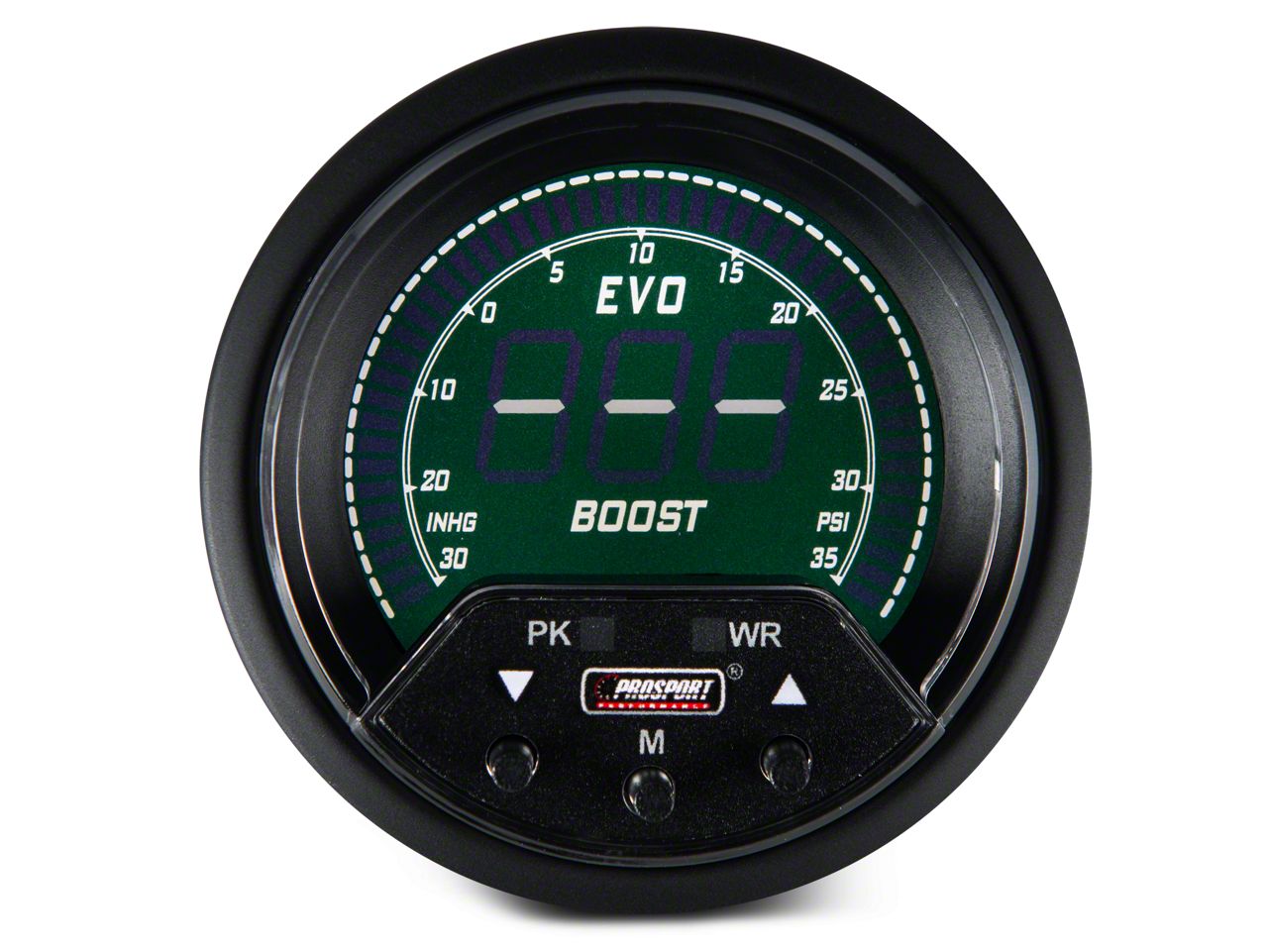 Prosport Ranger Boost Gauge; Premium Evo Series; Red, Blue, Green and ...
