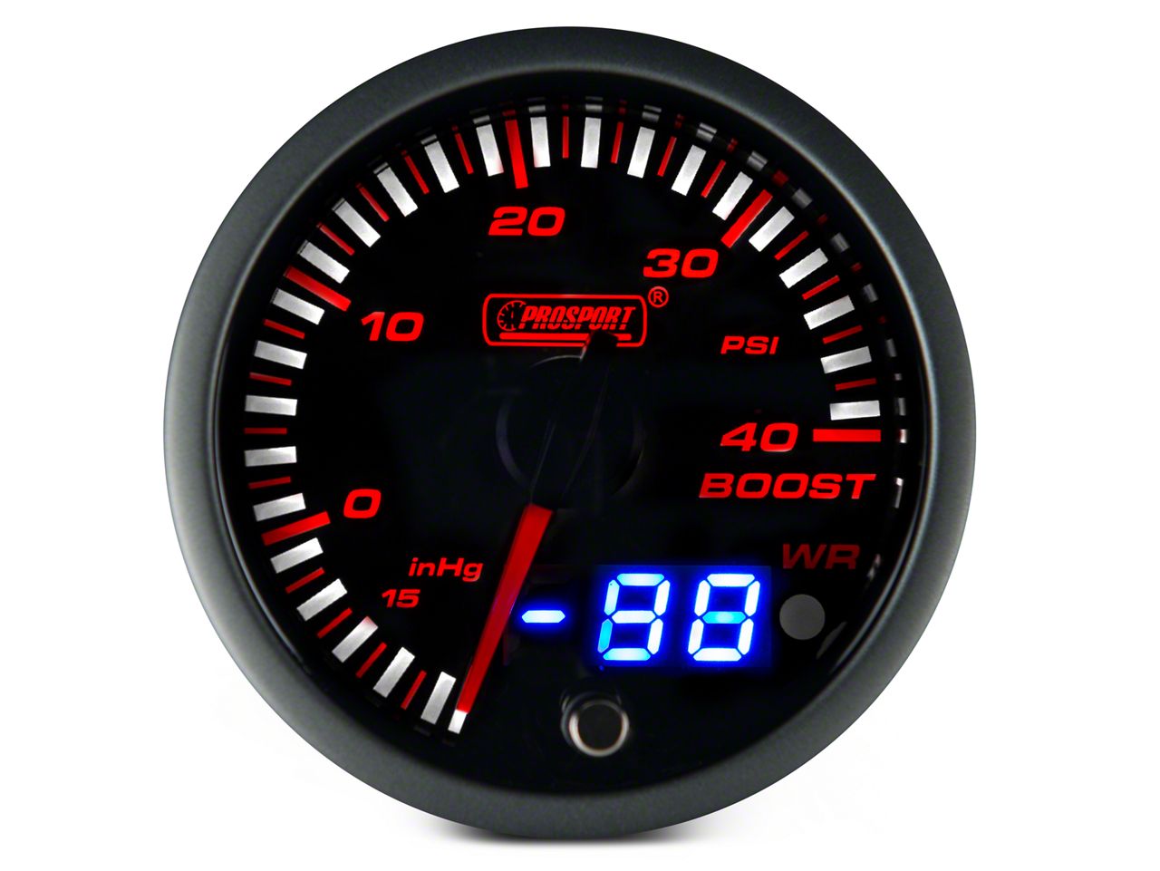 Prosport Ranger Boost Gauge; JDM Series; Dual Display; Amber and White ...