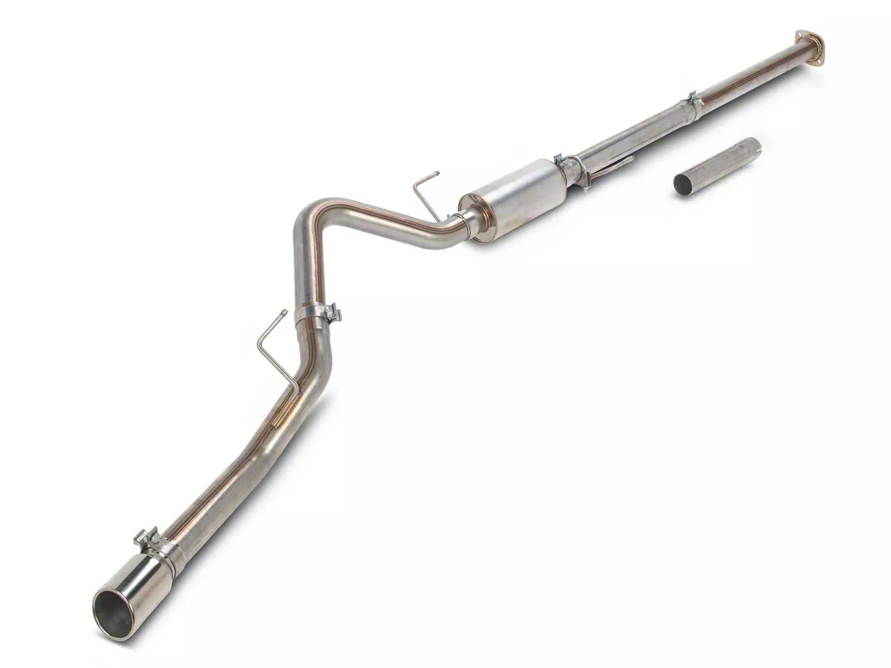 C&L F-150 3-Inch Single Exhaust System with Polished Tip; Side Exit ...
