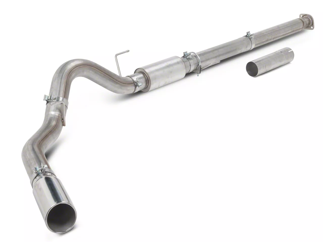 C&L F-150 4-Inch Single Exhaust System with Polished Tip; Side Exit ...