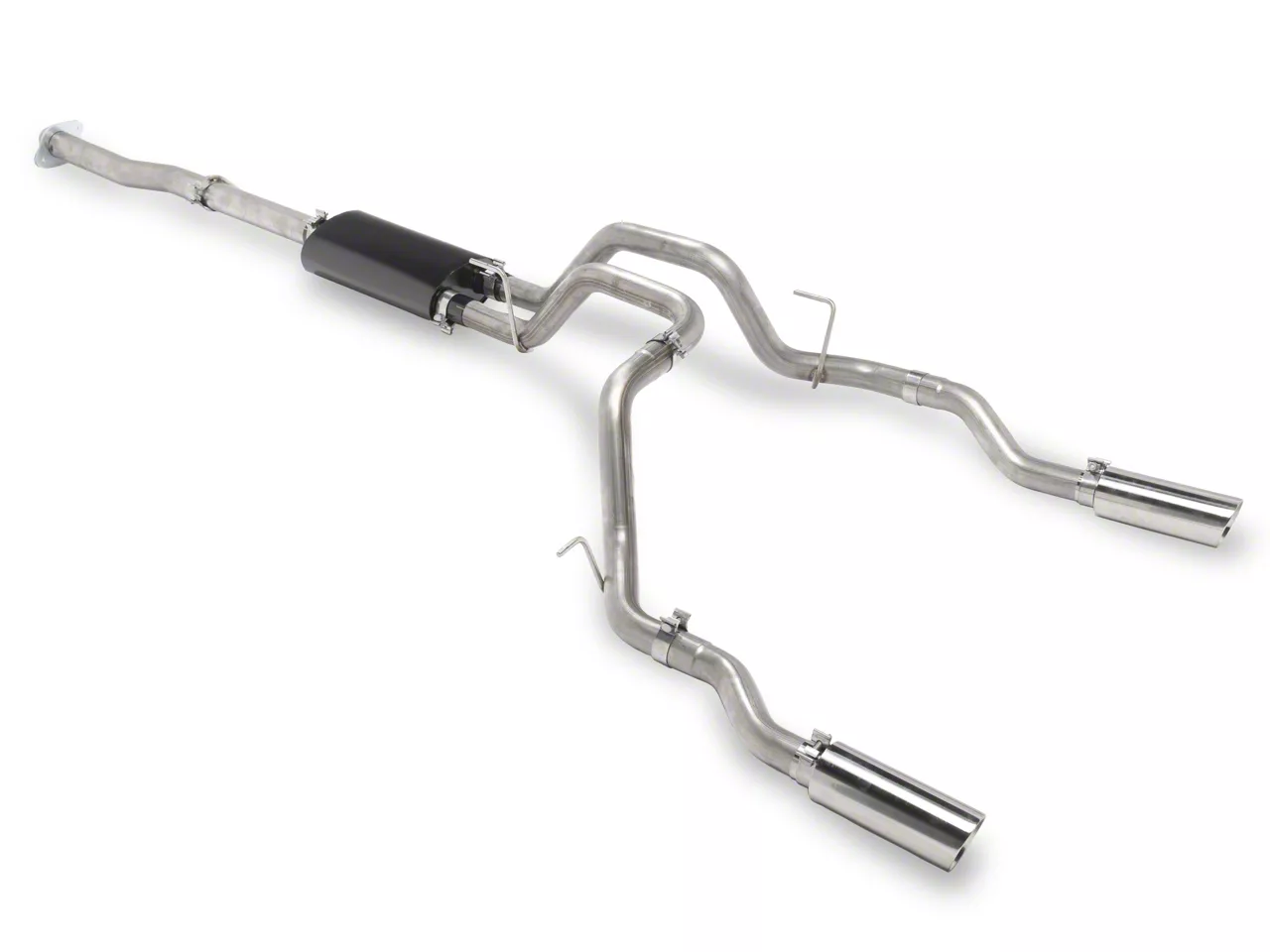 C&L F-150 Proven Ground Series Dual Exhaust System with Polished Tips ...