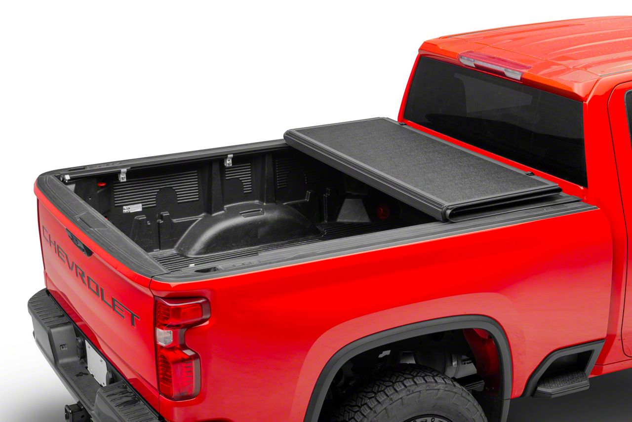 Proven Ground Silverado 2500 Low Profile Hard Tri-Fold Tonneau Cover ...