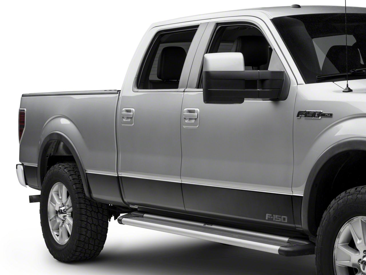 Putco F-150 Black Platinum Rocker Panels with F-150 Logo T530071 (09-14 ...