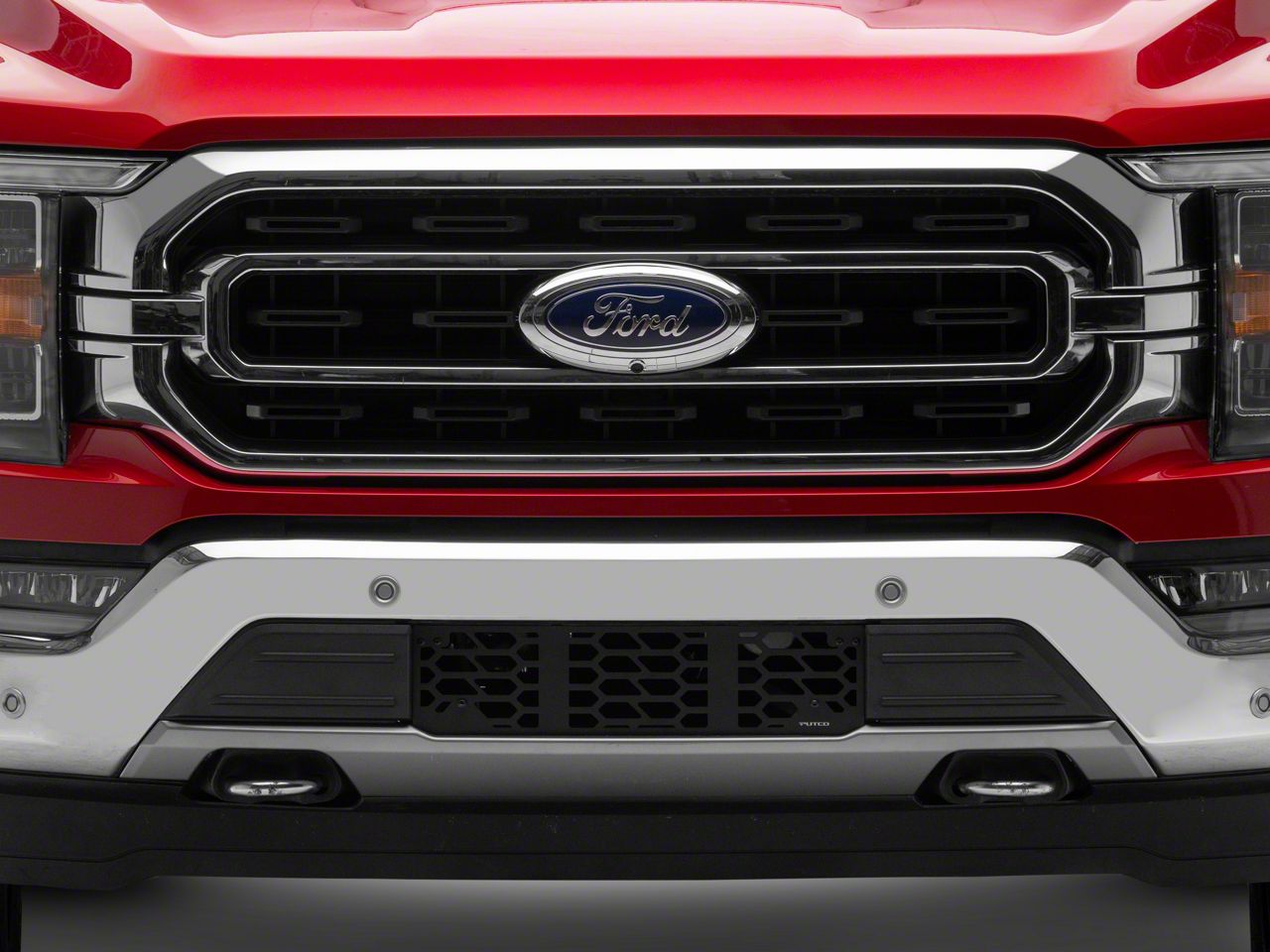 Putco F-150 Hex Shield Lower Bumper Grille Insert; Black 83171 (21-23 F ...