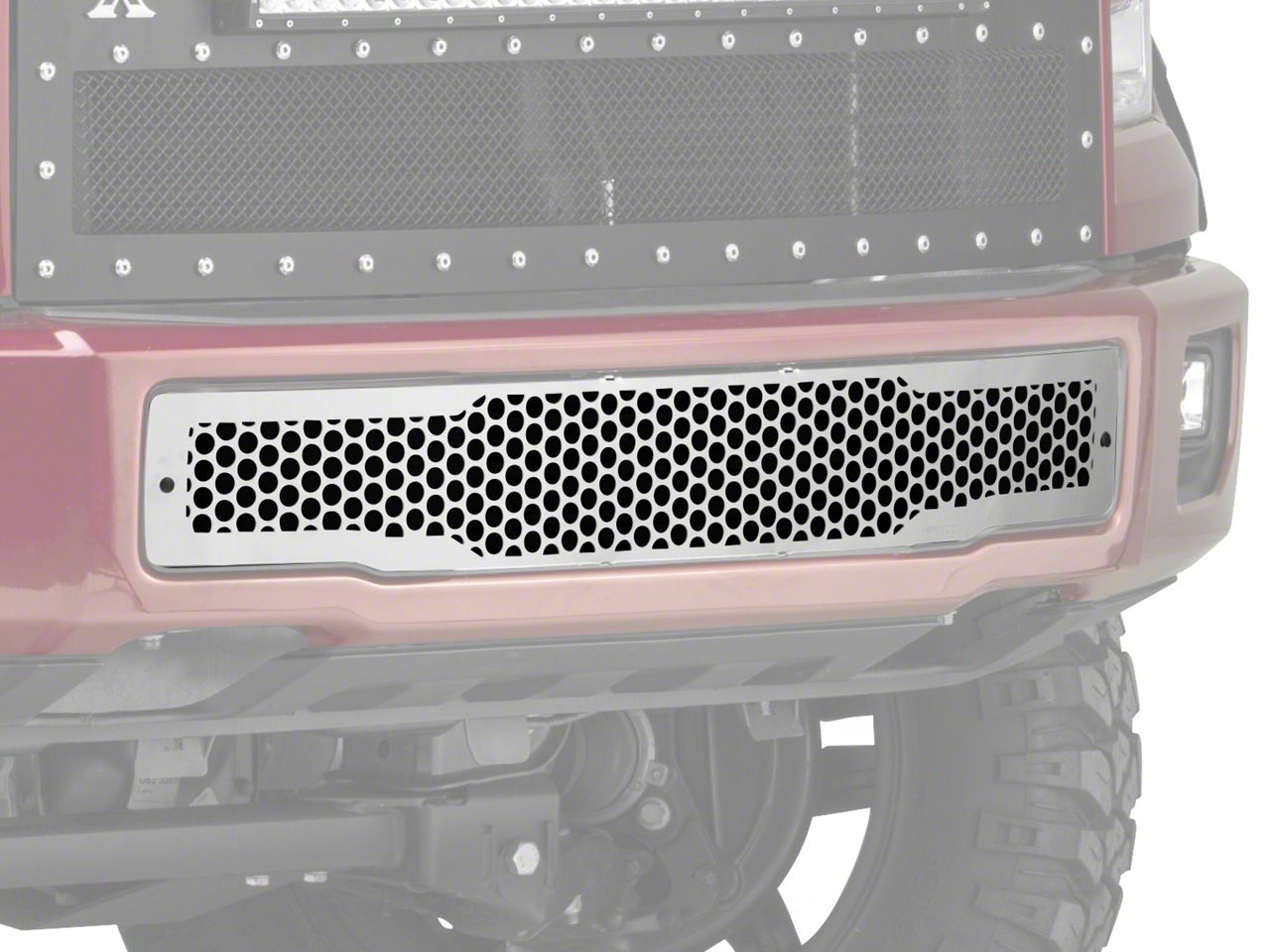 Putco F-150 Punch Design Lower Bumper Grille Insert; Stainless Steel ...
