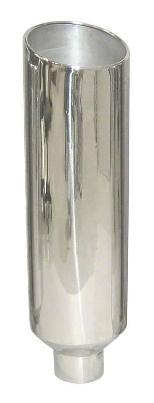 Pypes Silverado 2500 Rolled Angle Stack Exhaust Tip; 10-Inch; Polished ...