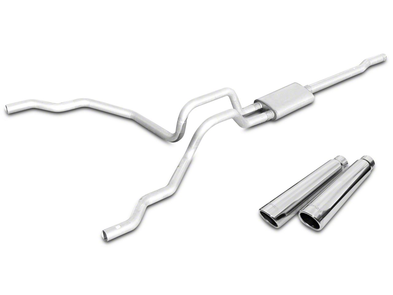 Pypes F-150 Violator Dual Exhaust System - Rear Exit SFT16V (98-03 4.6L ...