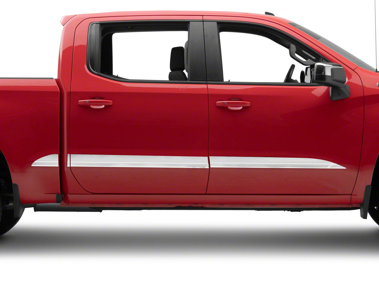 Silverado 1500 Body Side Molding Accent Trim; Stainless Steel (19-25 ...