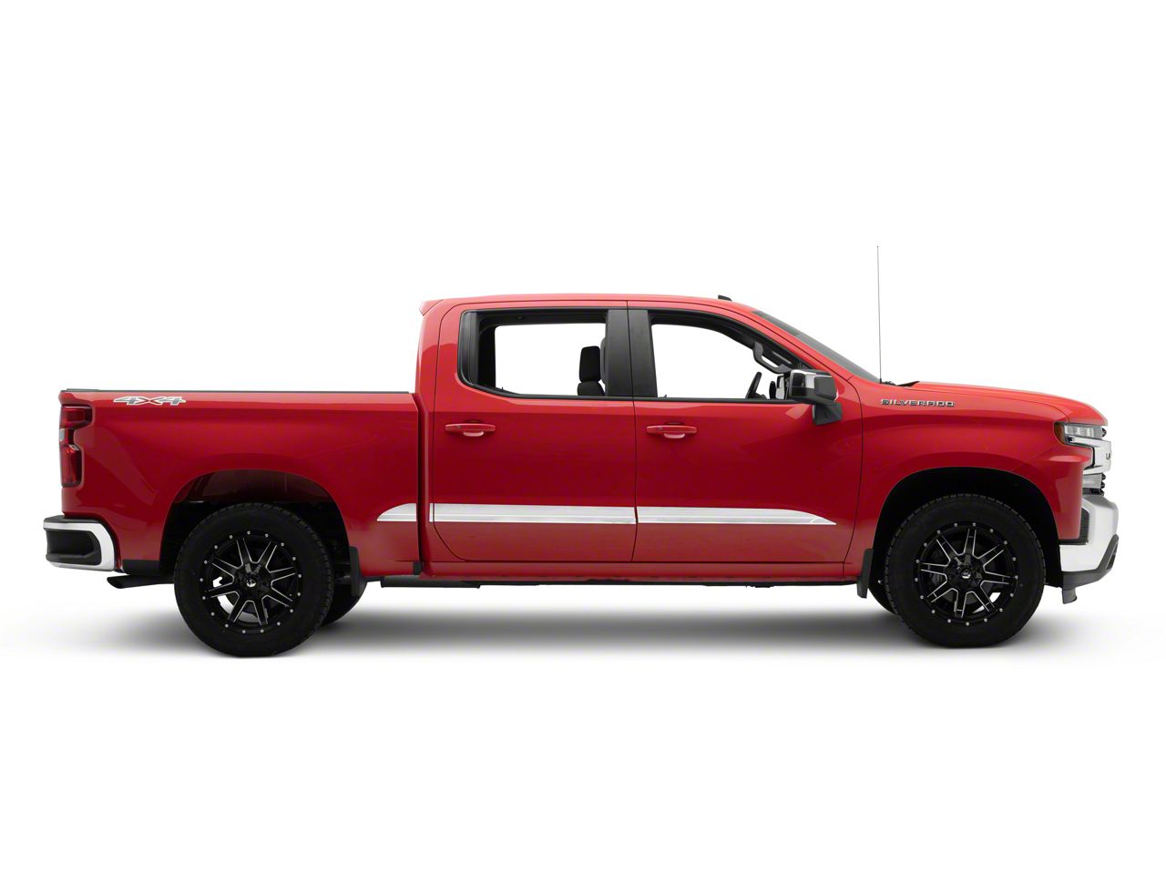 Silverado 1500 Body Side Molding Accent Trim; Stainless Steel (19-25 ...