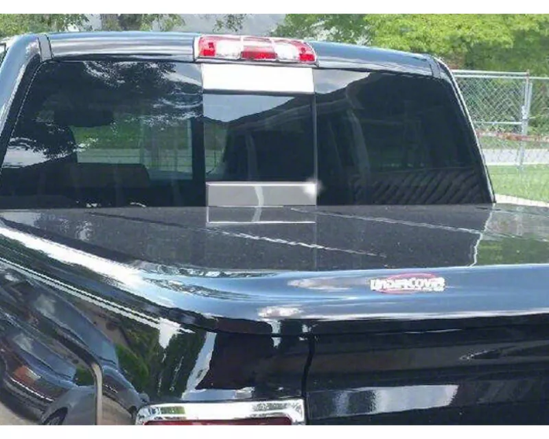 Silverado 1500 Sliding Rear Window Trim Accents; Stainless Steel (14-18 ...