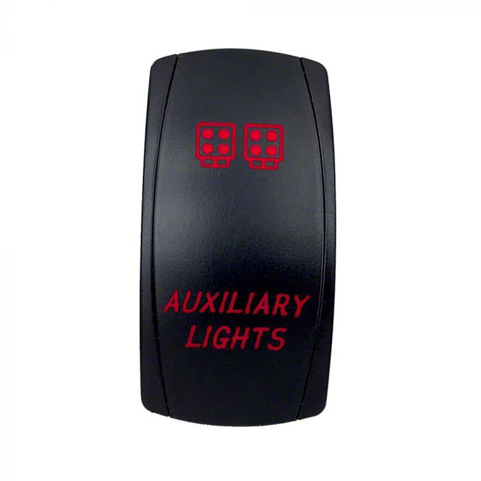 Quake LED Colorado 2-Way Auxiliary Light Rocker Switch; Red QRS698 ...
