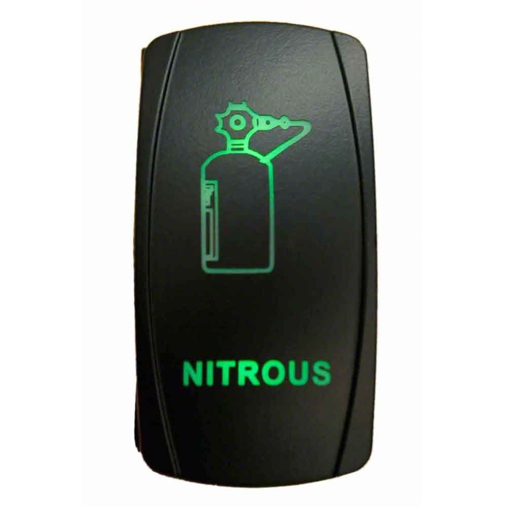 Quake LED Colorado 2-Way Nitrous Rocker Switch; Green QRS279 (Universal ...