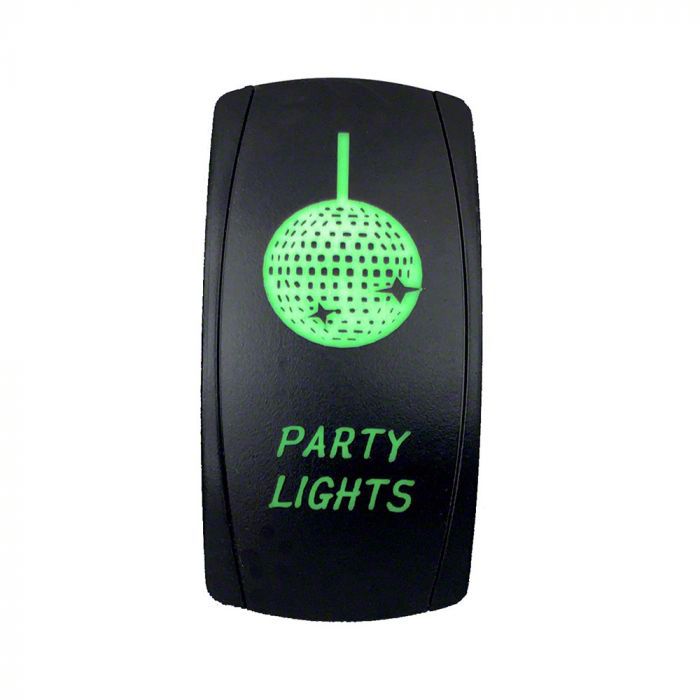 Quake LED Colorado 2-Way Party Lights Rocker Switch; Green QRS701 ...
