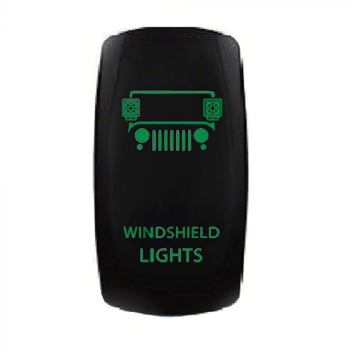 Quake LED Colorado Windshield Lights Rocker Switch; Green QW862 ...