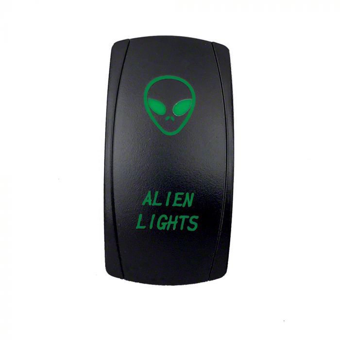 Quake LED F-350 Super Duty 2-Way Alien Lights Rocker Switch; Green ...