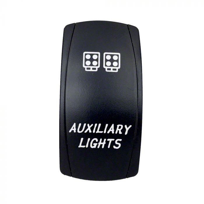 Quake LED Silverado 2500 2-Way Auxiliary Light Rocker Switch; White QRS699 (Universal; Some ...