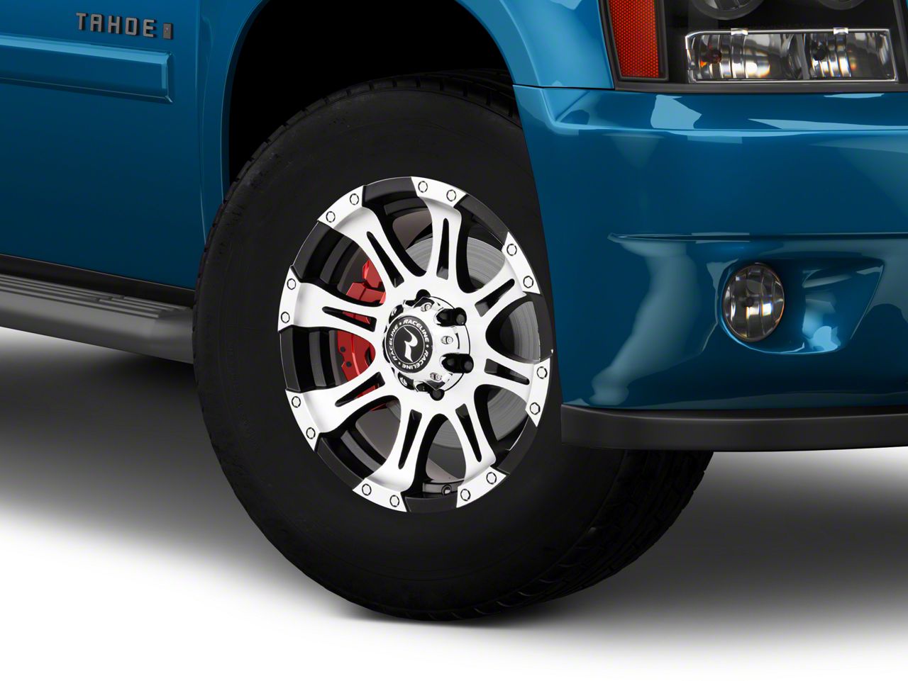 Raceline Tahoe Raptor Black Machined 6-Lug Wheel; 18x9; -6mm Offset 982 ...