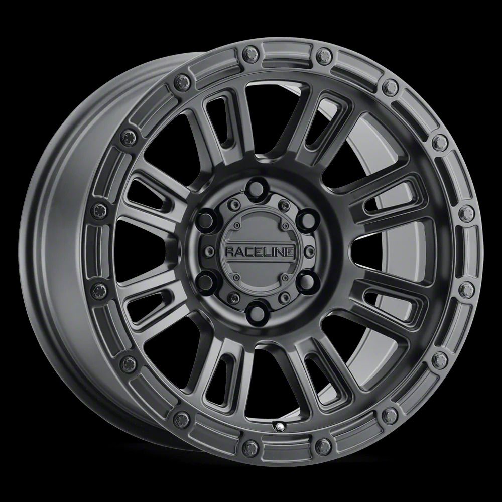 Raceline F-250 Super Duty Compass Satin Black 8-Lug Wheel; 18x9; -12mm ...