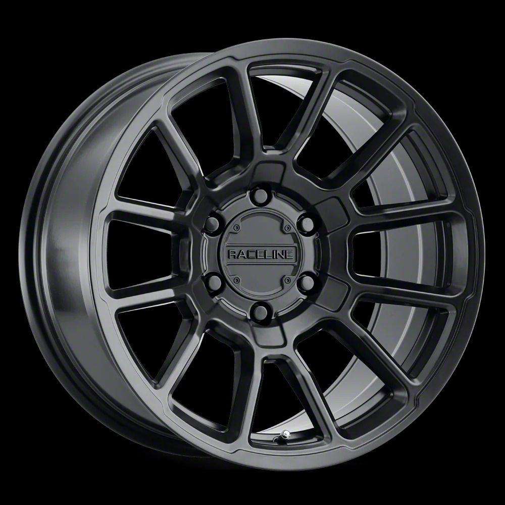 Raceline F-250 Super Duty Gauge Satin Black 8-Lug Wheel; 18x9; 18mm ...