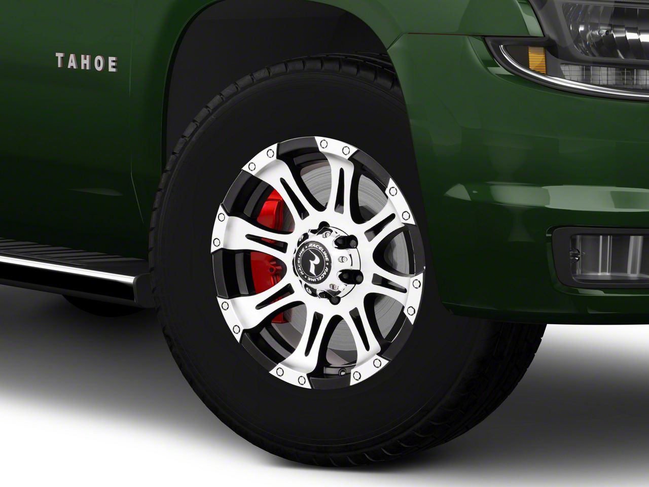 Raceline Tahoe Raptor Black Machined 6-Lug Wheel; 18x9; 12mm Offset 982 ...