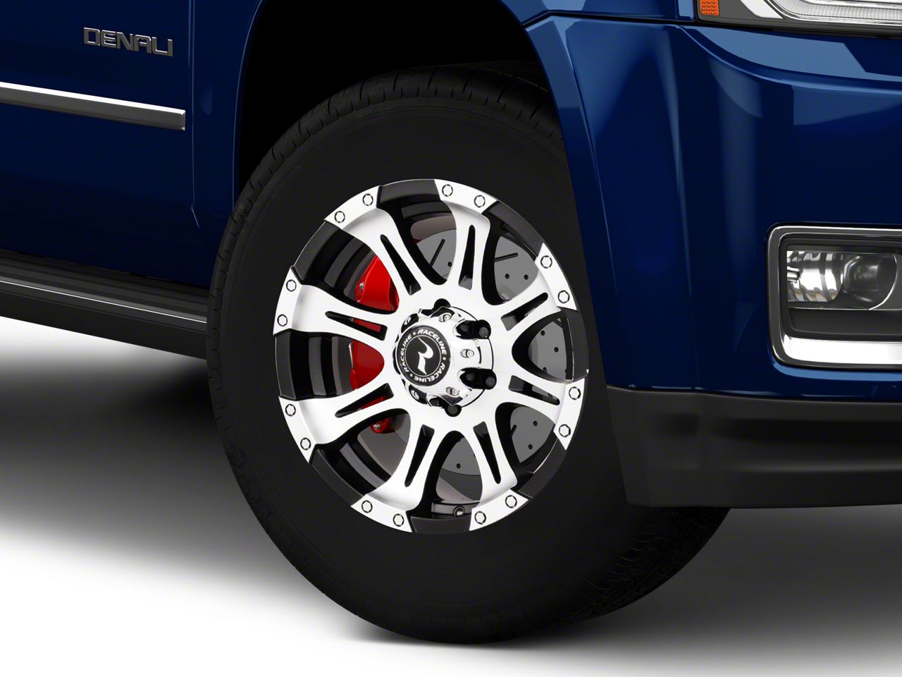 Raceline Yukon Raptor Black Machined 6-Lug Wheel; 18x9; -6mm Offset 982 ...