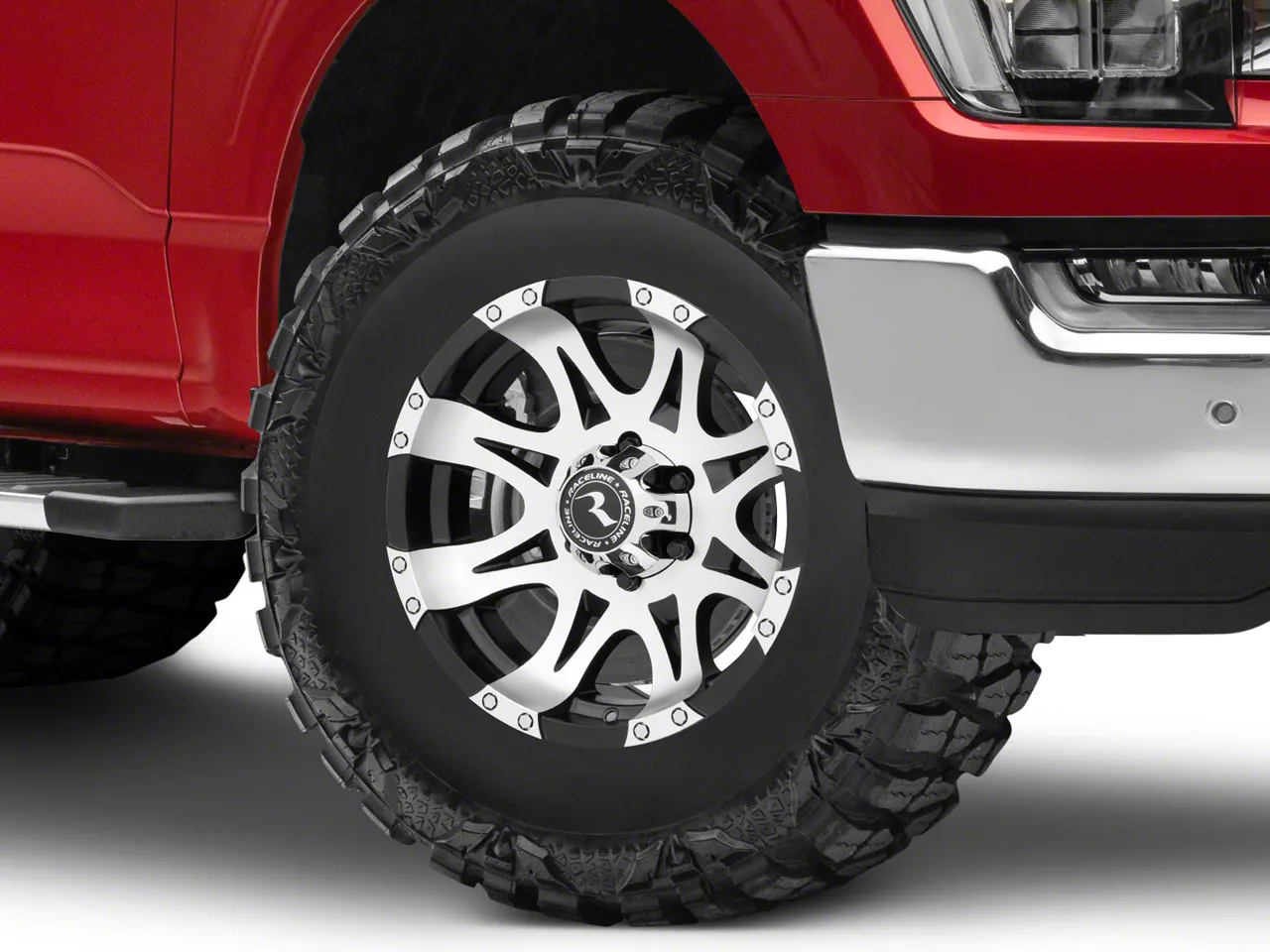 Raceline F-150 Raptor Black Machined 6-Lug Wheel; 17x9; 6mm Offset 982 ...