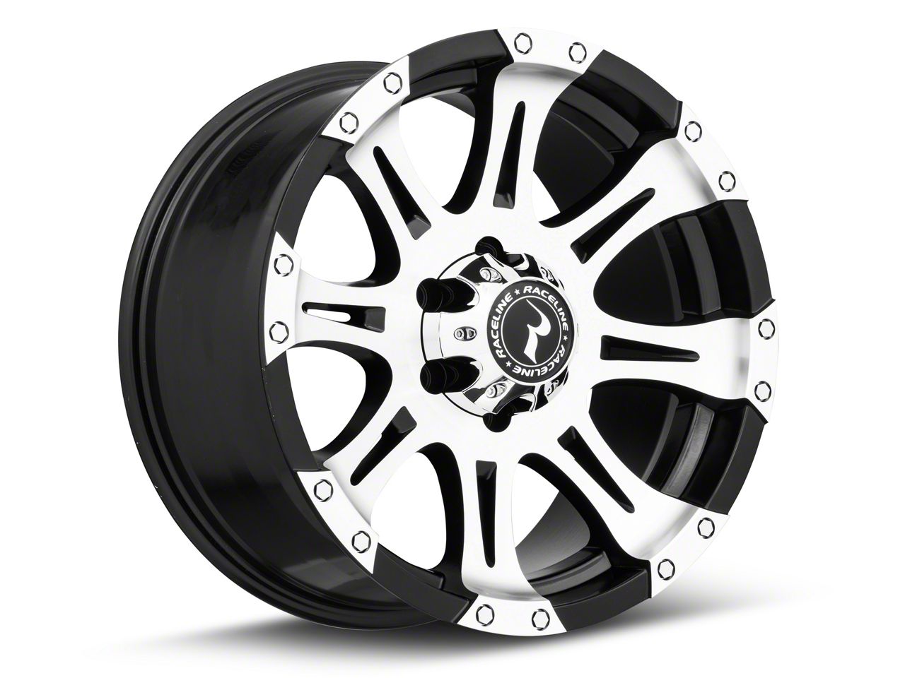 Raceline F-150 Raptor Black Machined 6-Lug Wheel; 18x9; 25mm Offset 982 ...