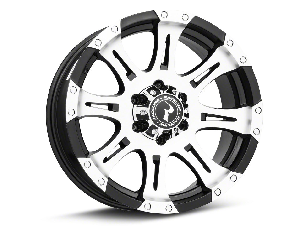 Raceline F-150 Raptor Black Machined 6-Lug Wheel; 18x9; 25mm Offset 982 ...