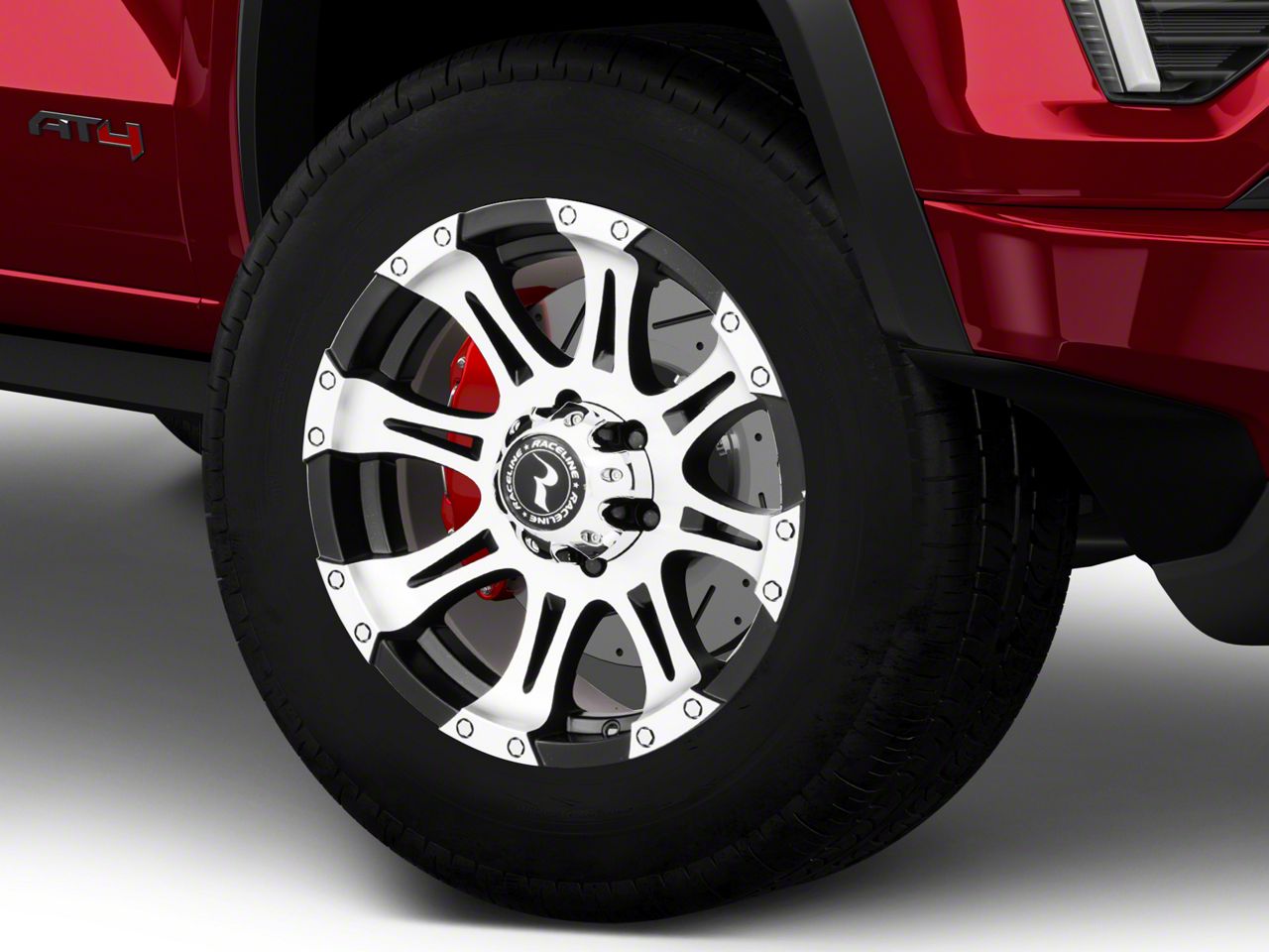 Raceline Canyon Raptor Black Machined 6-Lug Wheel; 18x9; 12mm Offset ...