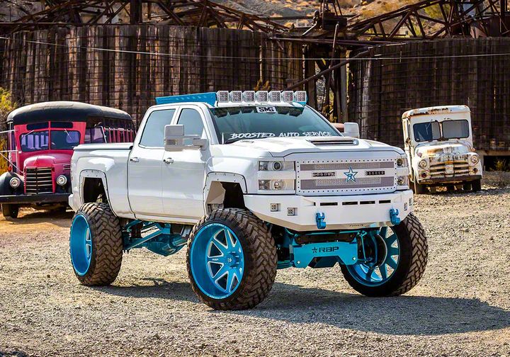 RACKTEC Silverado 1500 Phantom Series Gen 2 Roof Rack; 9-Light Front ...