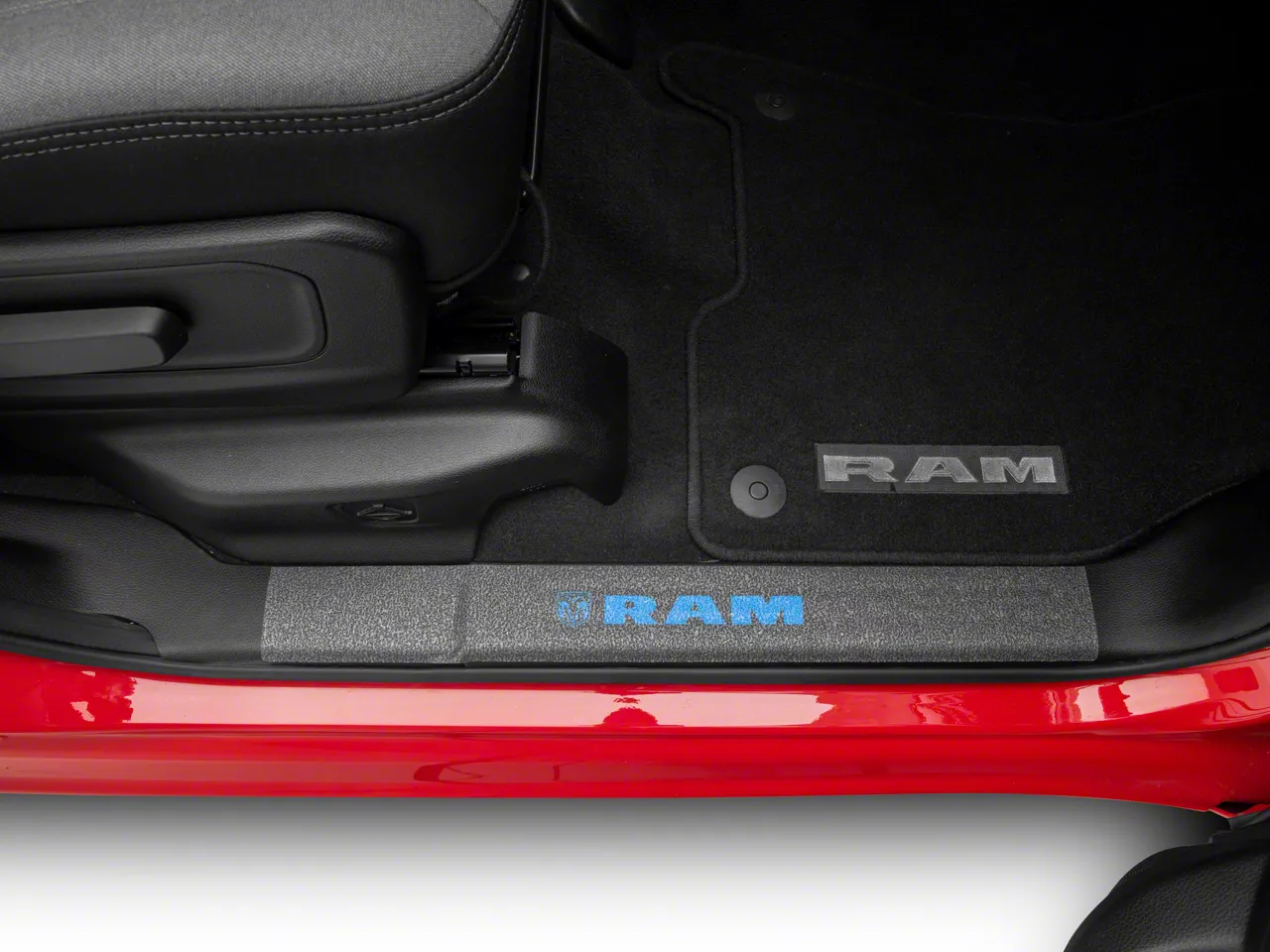 RAM Licensed by RedRock RAM 1500 Door Sill Body Shield Decal; Blue ...