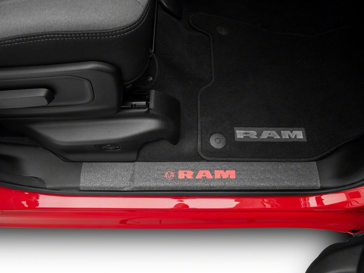 RAM Licensed by RedRock RAM 1500 Door Sill Body Shield Decal; Red ...
