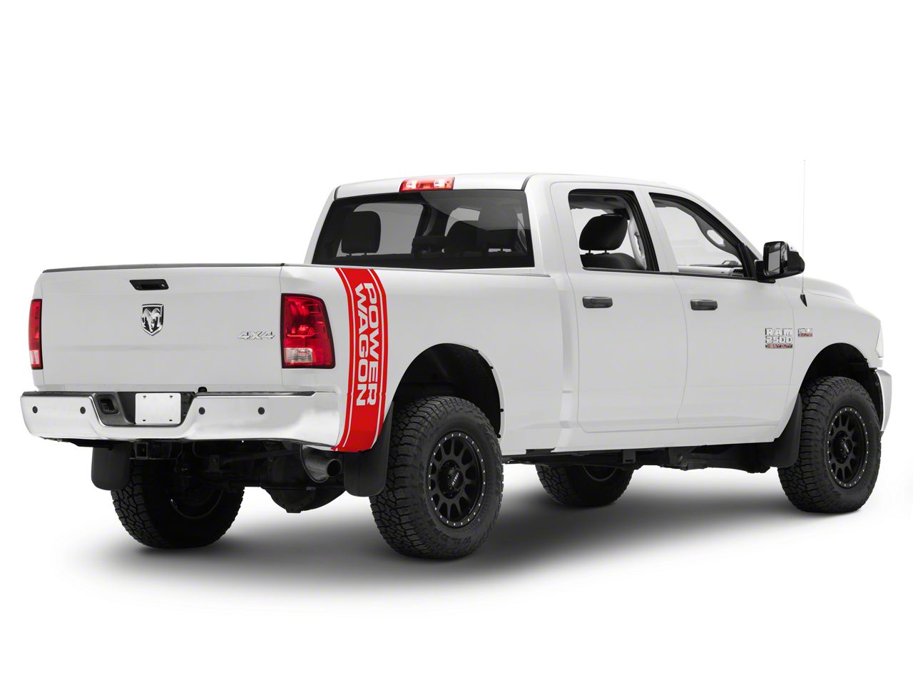 RAM Licensed by RedRock RAM 2500 Power Wagon Rear Vertical Stripe; Red ...