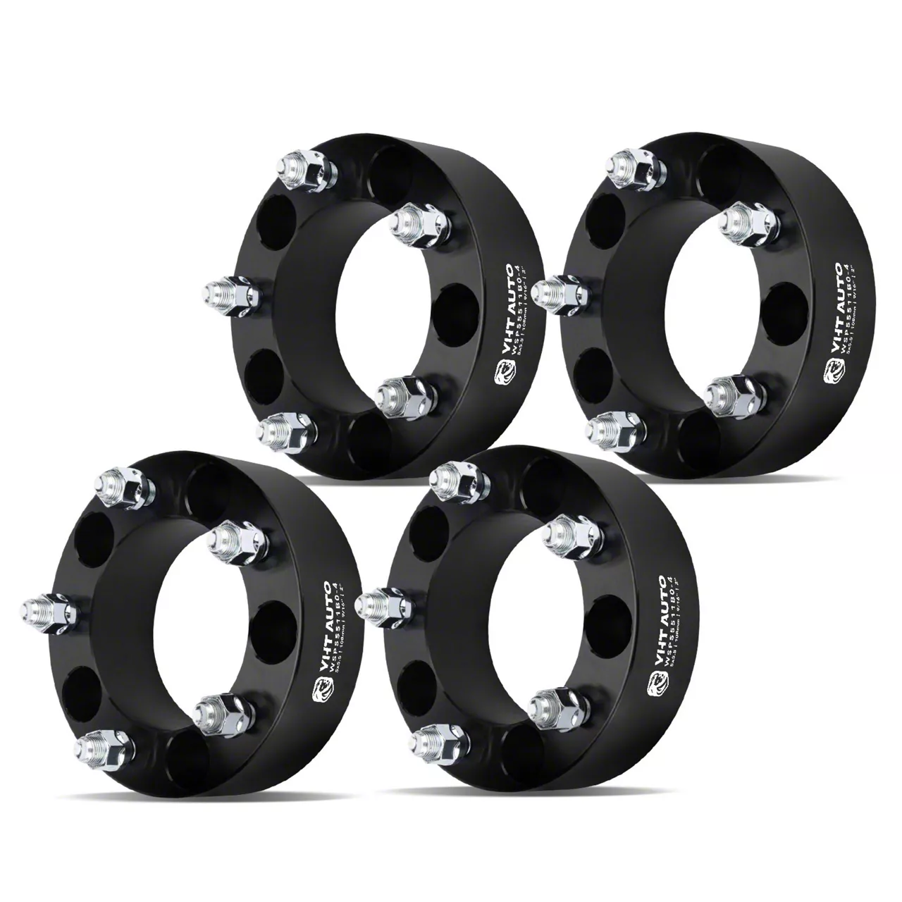 RAM 1500 2-Inch 5-Lug Wheel Spacers; Black; Set of Four (02-11 RAM 1500 ...