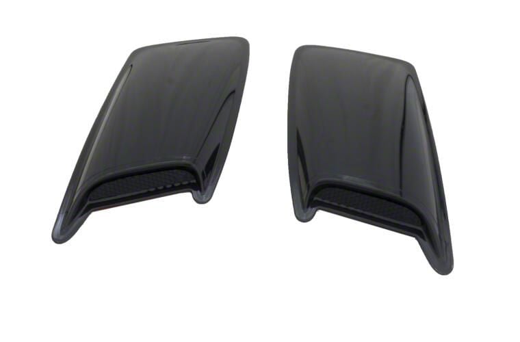 RAM 1500 2-Piece Eclipse Hood Scoops; Smooth Black; Large (02-08 RAM ...