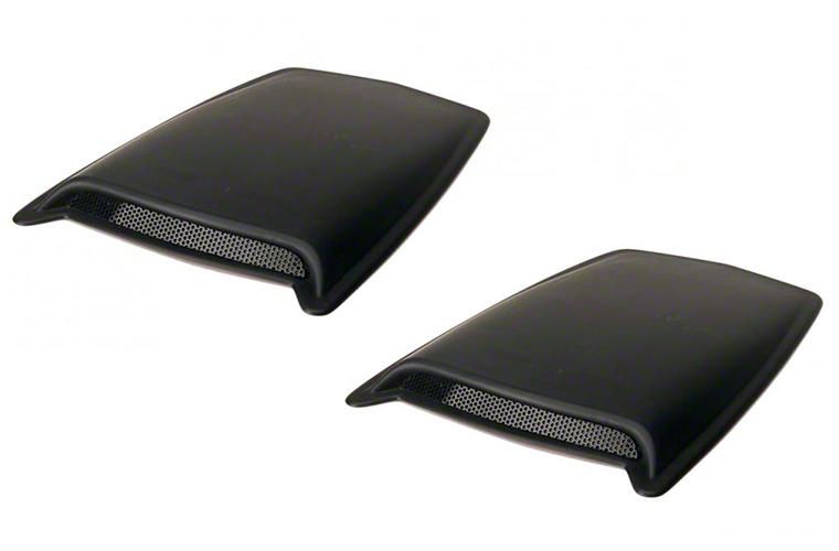 RAM 1500 2-Piece Eclipse Hood Scoops; Smooth Black; Medium (02-04 RAM ...