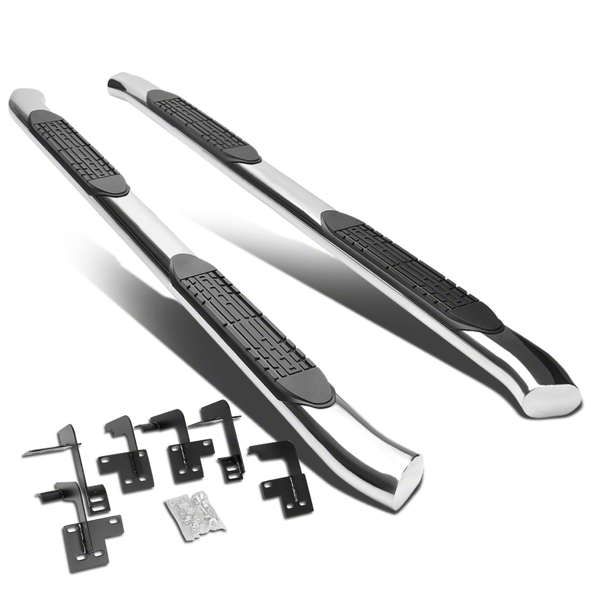 RAM 1500 4-Inch Nerf Side Step Bars; Stainless Steel (19-25 RAM 1500 ...