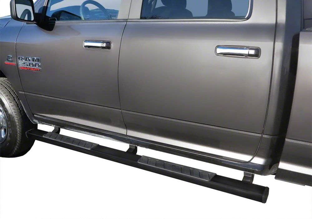 RAM 1500 4-Inch Riser Side Step Bars; Textured Black (09-18 RAM 1500 ...