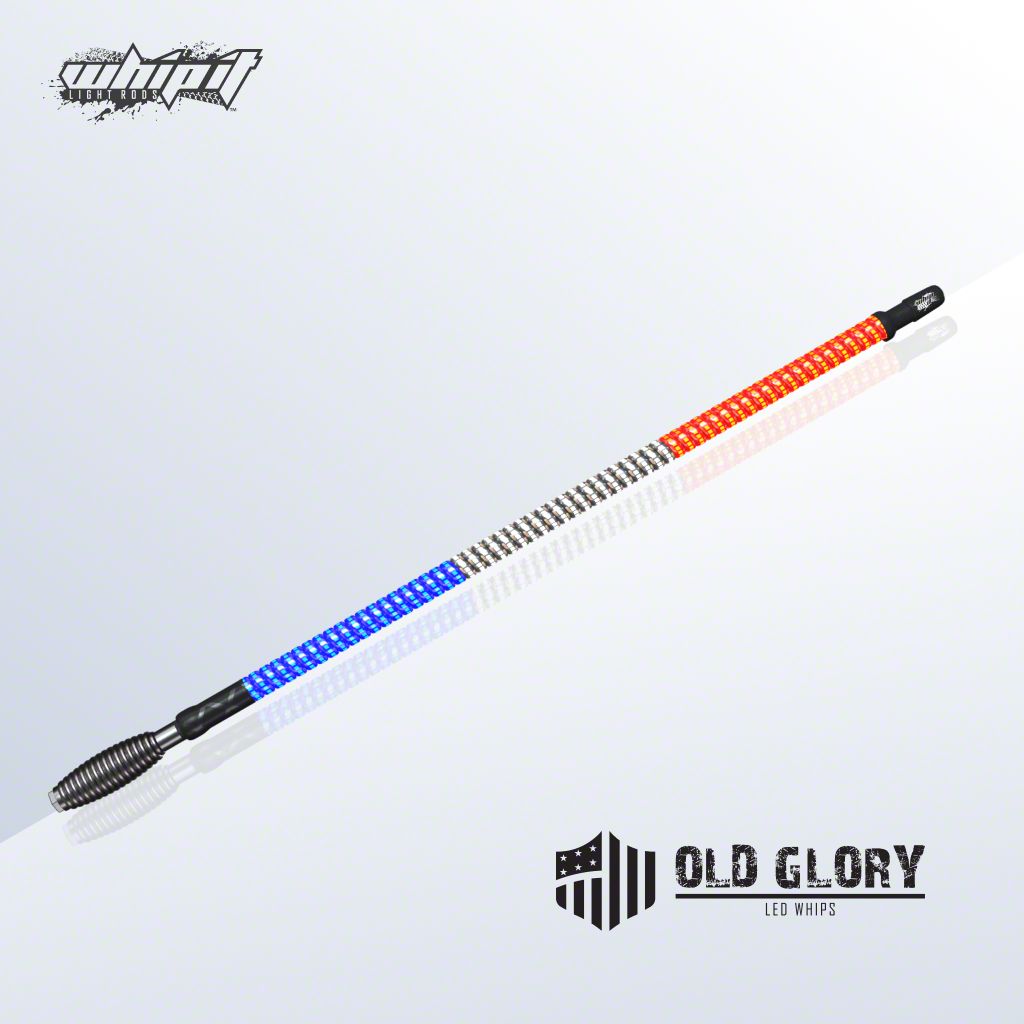 RAM 1500 5-Foot Radiant Light Rod; Red/White/Blue (Universal; Some ...