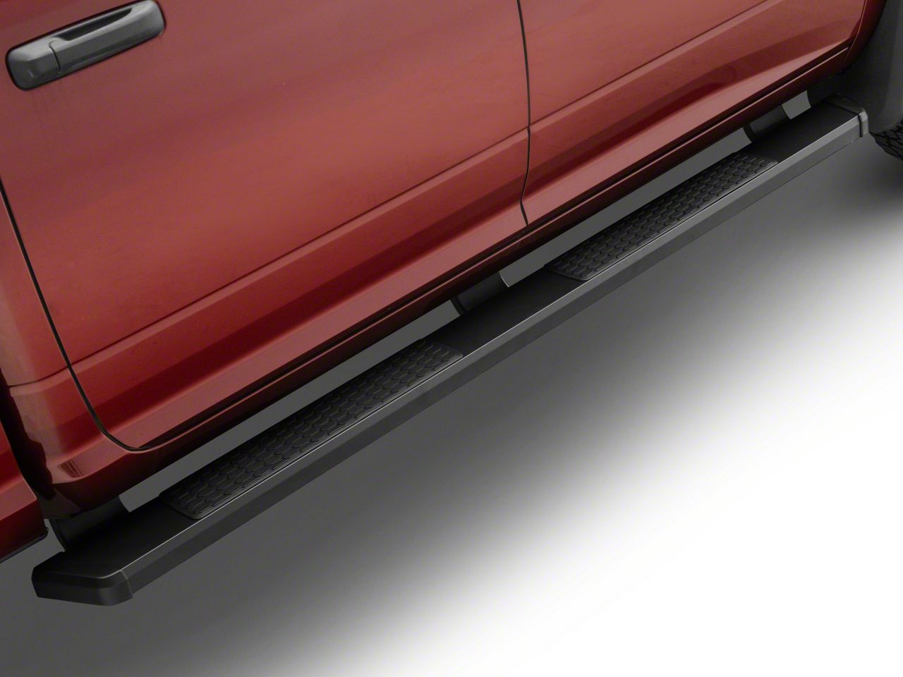 RAM 1500 5-Inch Wide Flat Running Boards; Black (09-18 RAM 1500 Crew ...