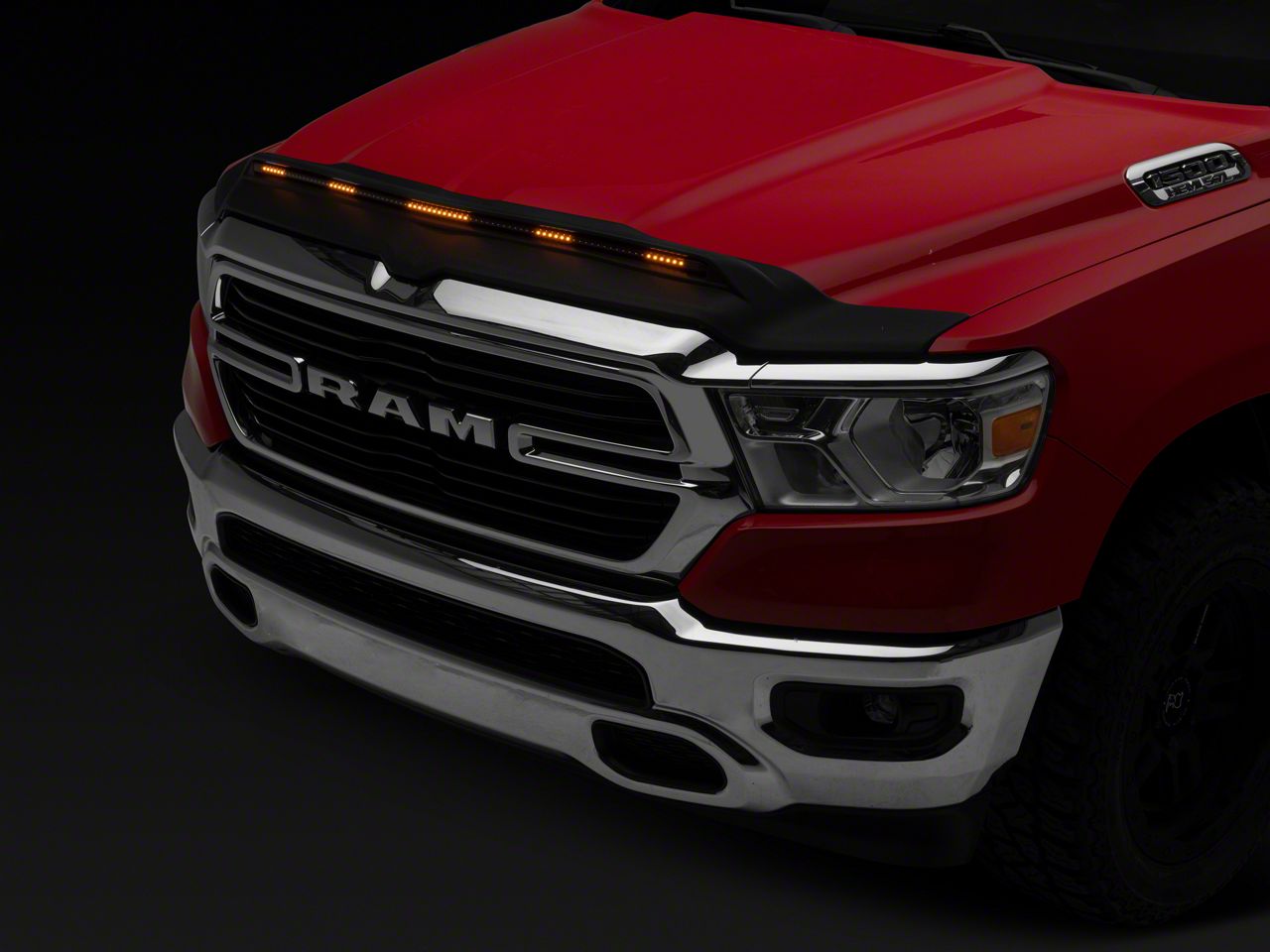 RAM 1500 Aeroskin LightShield Pro Hood Protector; Black (19-25 RAM 1500 ...