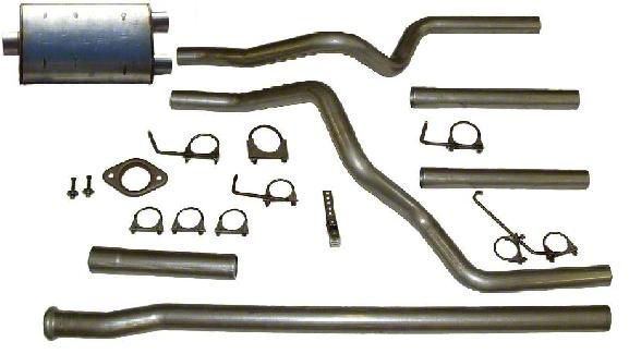 RAM 1500 Aluminized Dual Exhaust System with Flowpack Muffler; Rear ...