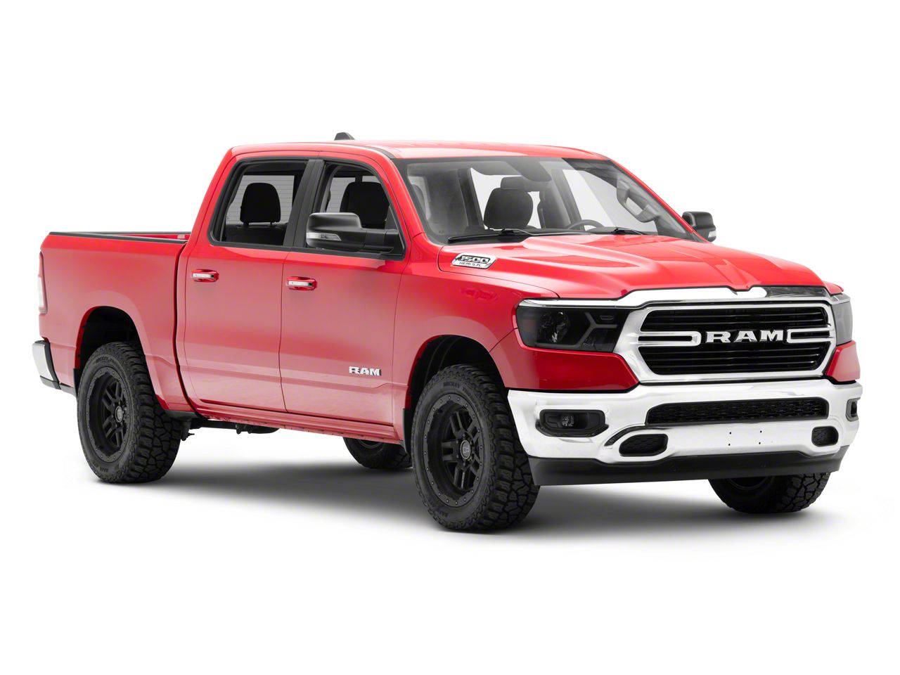 RAM 1500 Animated LED Bar Factory Style Headlights; Matte Black Housing ...