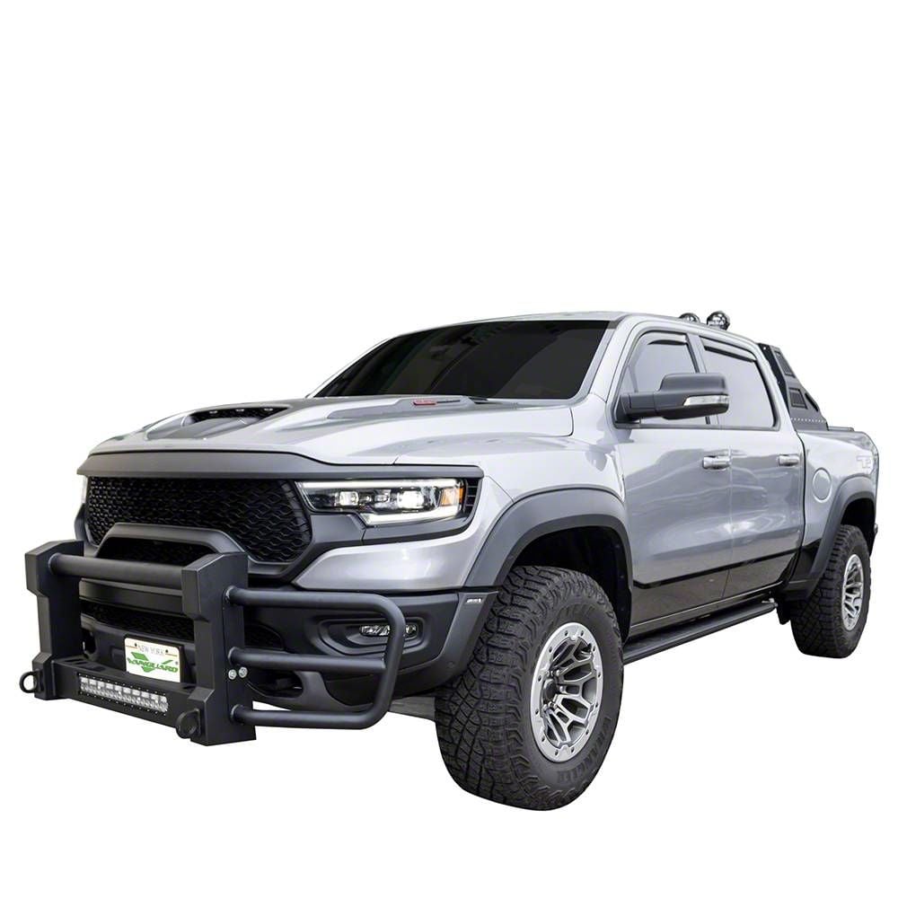 RAM 1500 Apex Runner Front Guard with LED Light Bar; Black (19-26 RAM ...