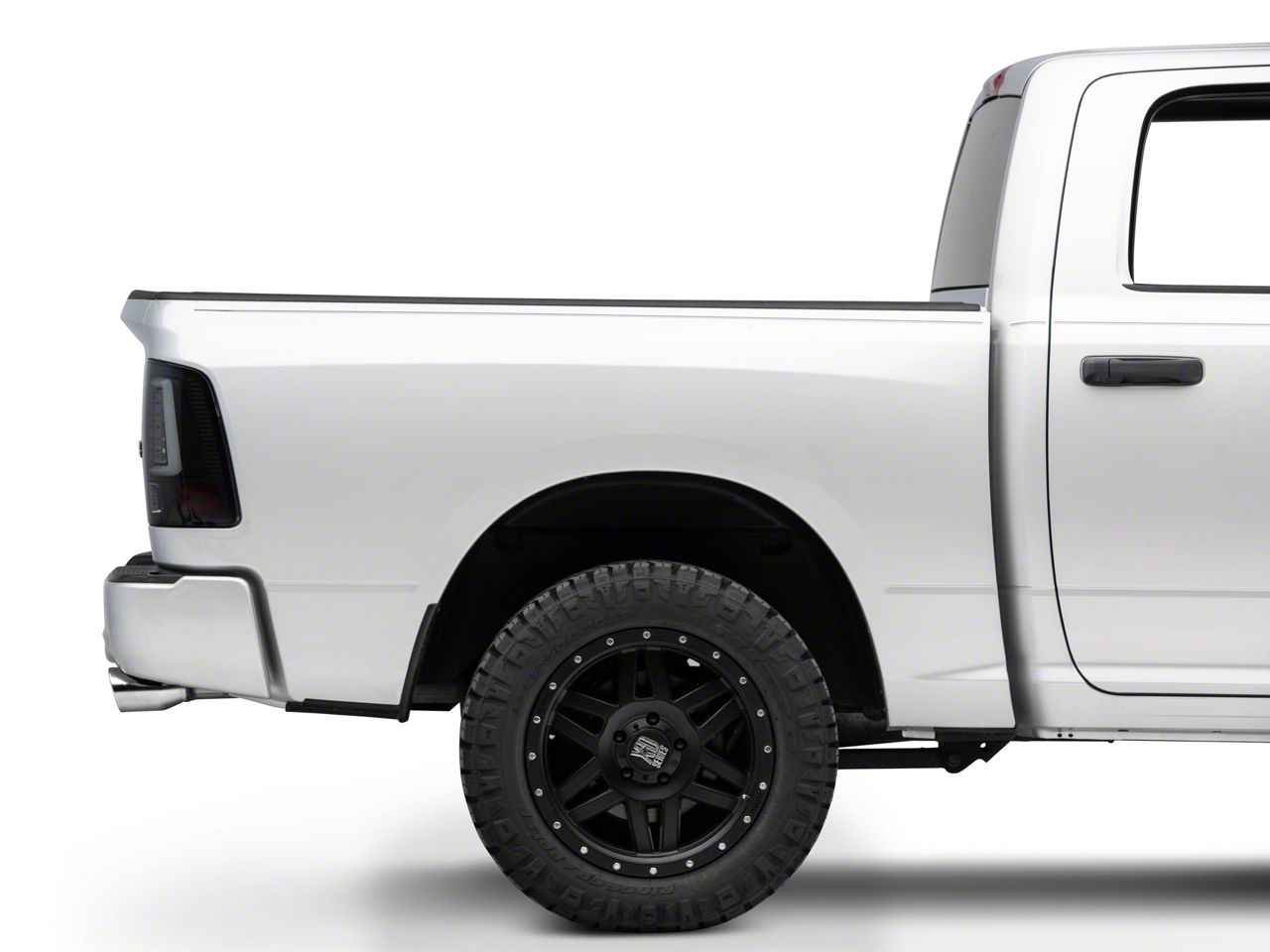 RAM 1500 Light Bar LED Tail Lights; Black Housing; Smoked Lens (09-18 ...