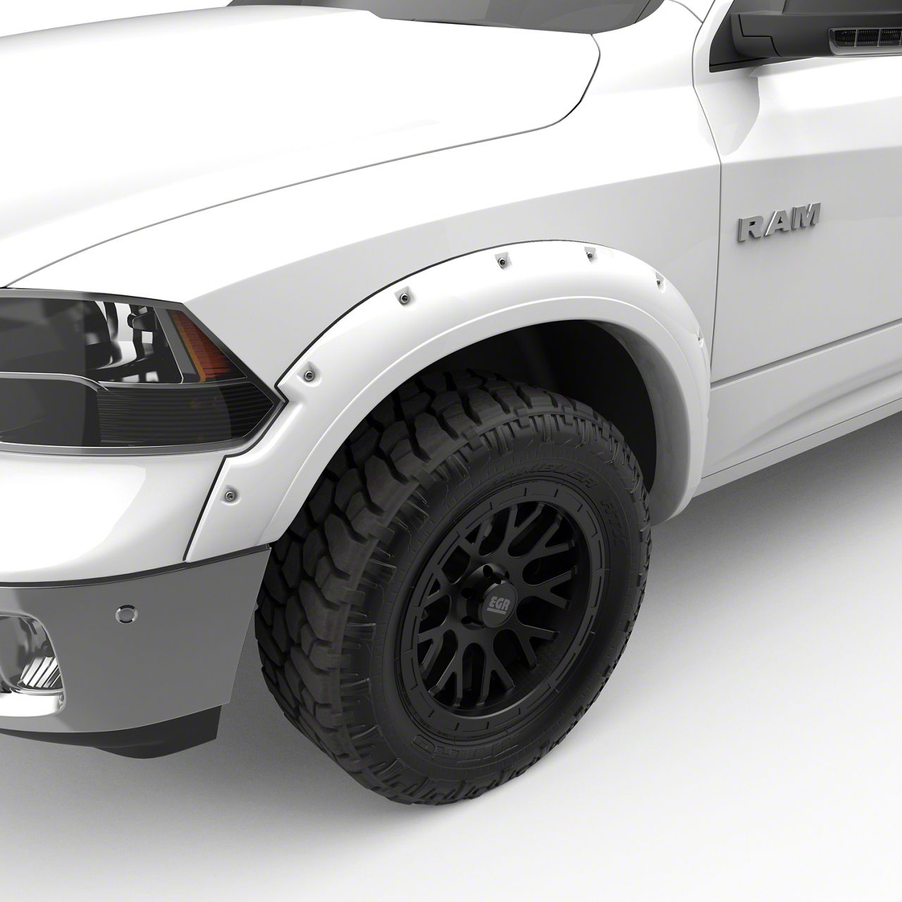 EGR RAM 1500 Bolt-On Style Fender Flares; Bright White 792654-PW7 (17 ...