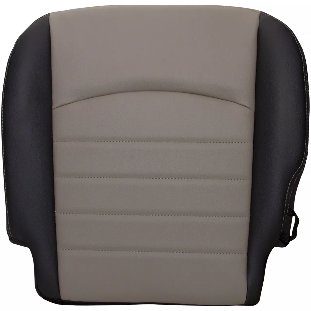RAM 1500 Replacement Bucket Seat Bottom Cover; Driver Side; Dark Slate with Medium Graystone ...