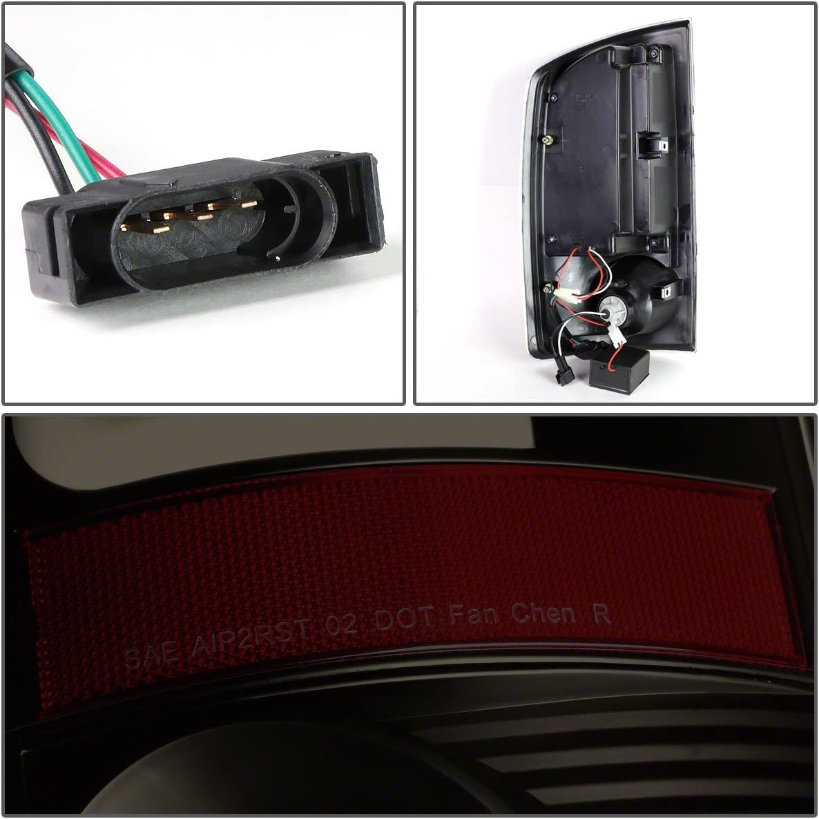 RAM 1500 C-Bar LED Tail Lights; Black Housing; Smoked Lens (07-08 RAM ...
