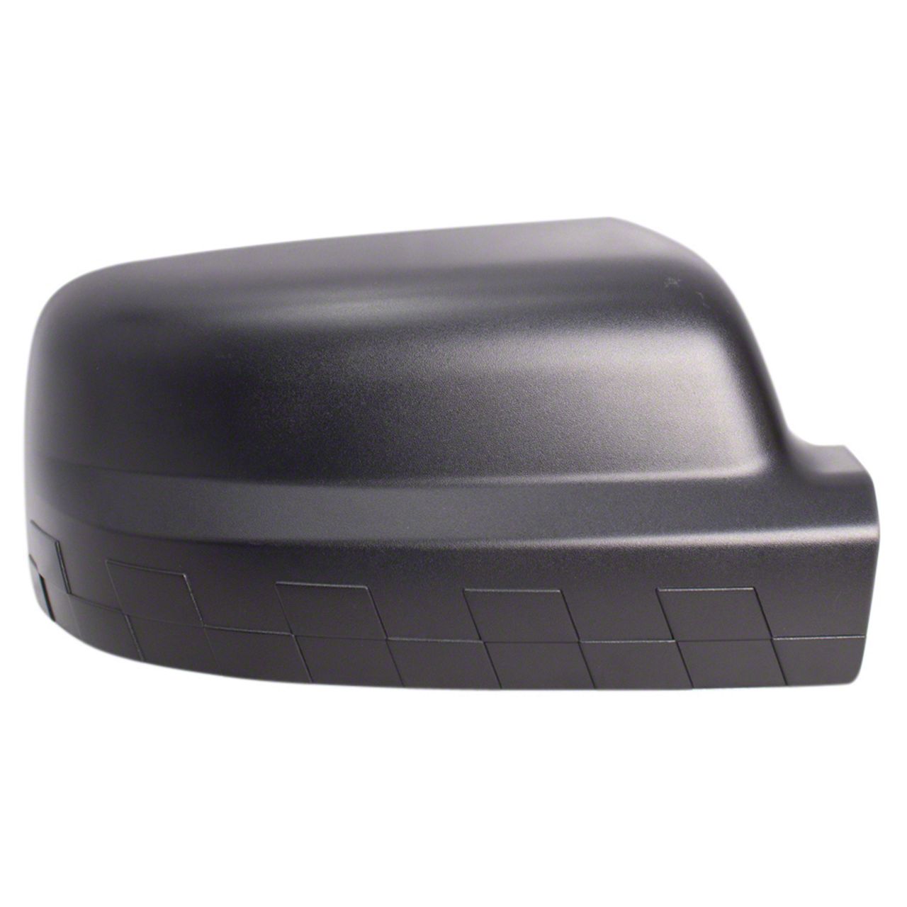RAM 1500 Checkered Flag Style Mirror Caps; Textured Black (19-21 RAM ...