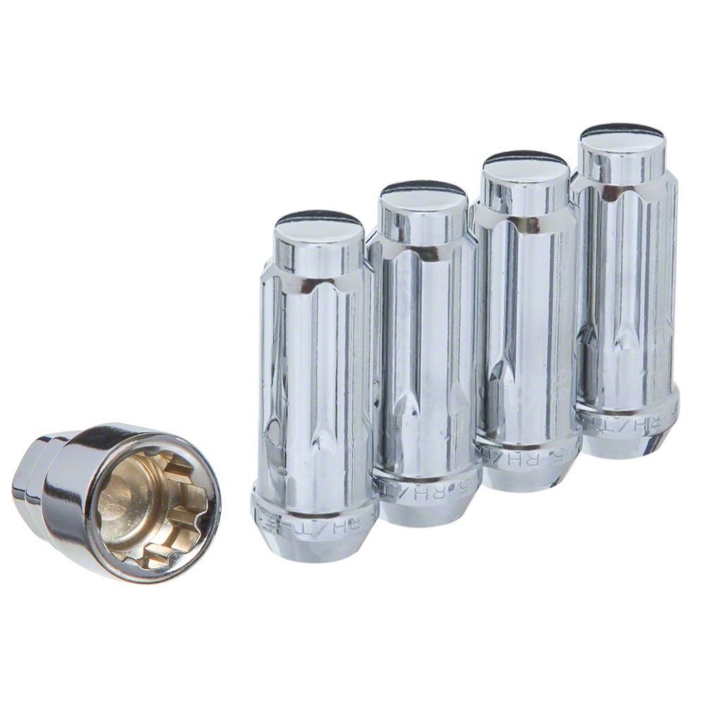 RAM 1500 Chrome XL Acorn Wheel Locks for Aftermarket Wheels; 9/16-18 ...